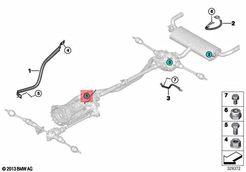 Genuine BMW E70 E70N E71 E72 F15 SAC SUV Ground Cable OEM 12427557027 ...