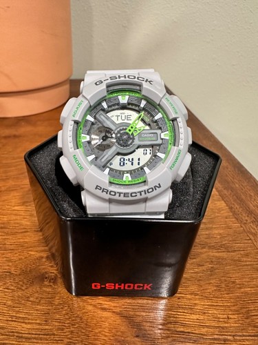 Caaio G SHOCK WATCH 5146 GA-110TS- GREY/ GREEN New Battery | eBay