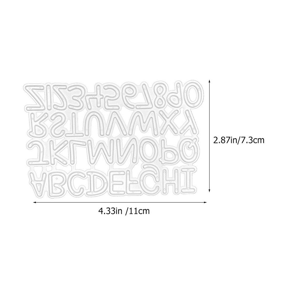 Alphabet Dies Carbon Steel Metal Embossing Stencil Craft Making ...