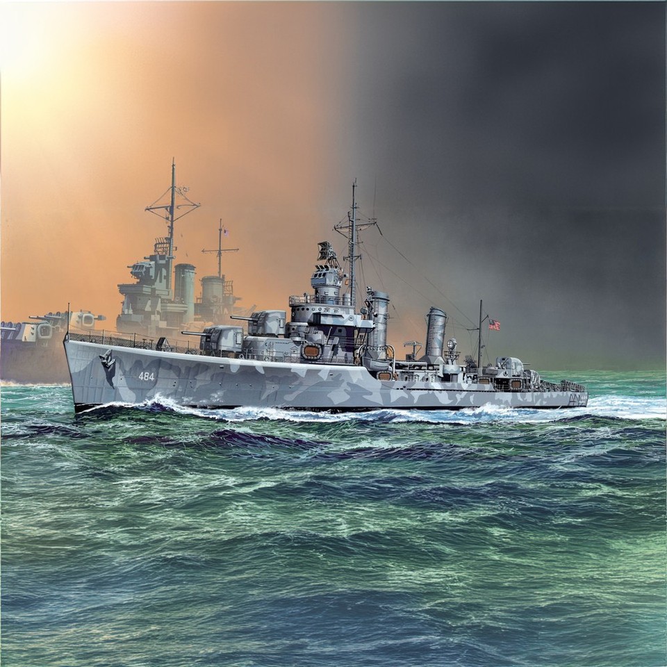 Dragon U.S.S. Buchanan DD-484 Gleaves Class Destroyer 1942 Scale 1:350 ...