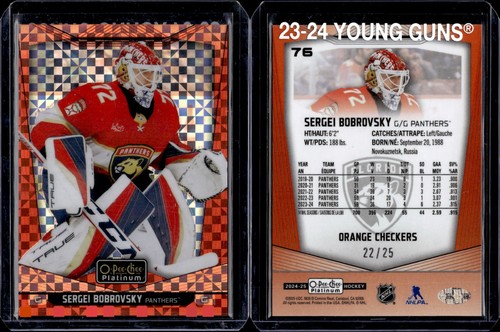 2024-25 O-Pee-Chee Platinum Orange Checkers #76 Sergei Bobrovsky /25 | eBay