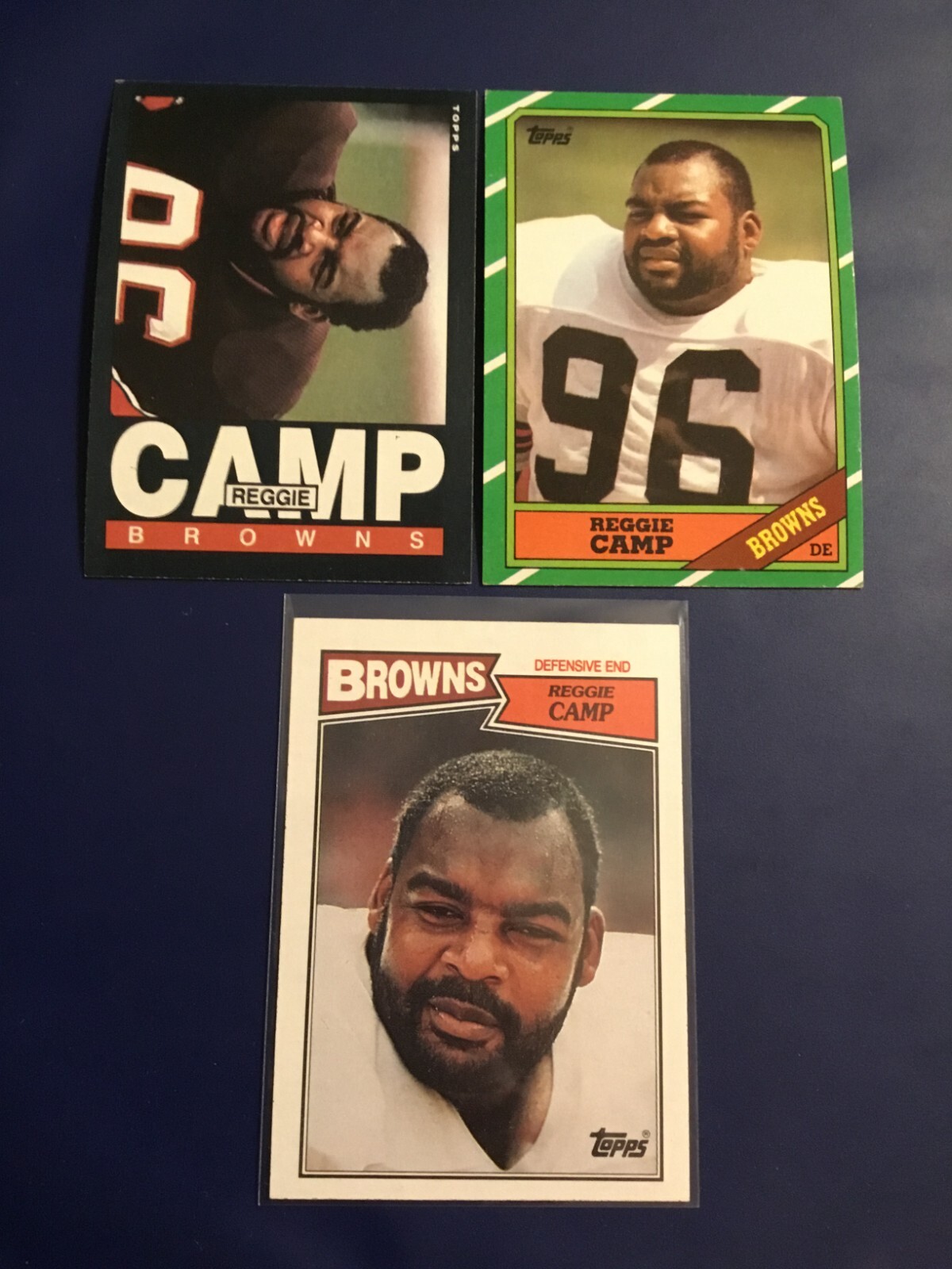 1985 1986 1987 Topps #88 #195 #224 REGGIE CAMP Lot 3 w Rookie Cleveland ...