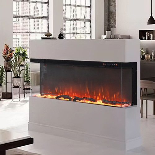 50 inch LED Fireplace Wall Fire Inset Wall / Standing Electric ...