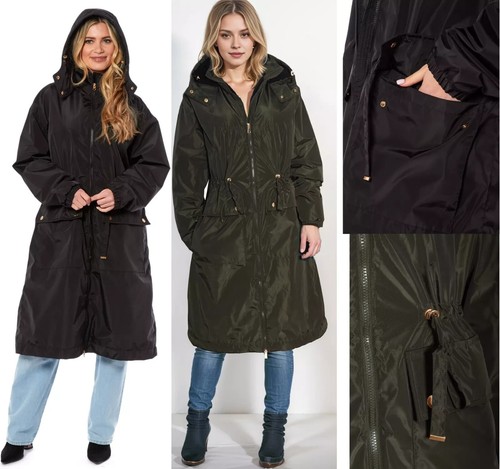 N*XT Womens Waterproof Long line THERMAL Fleece LINED Jackets Parka ...