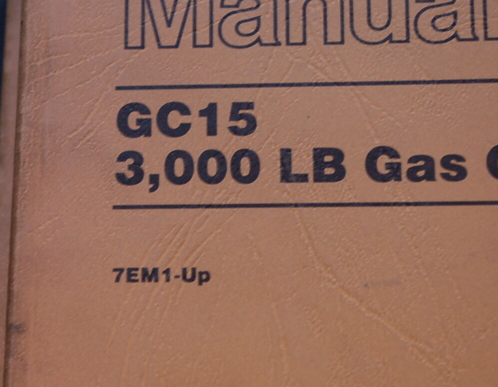 Caterpillar GC15 GAS Forklift Parts Manual book catalog spare list 3000 LB 3K | eBay