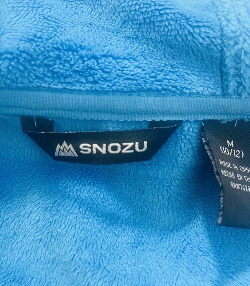 Snozu Girls Fleece Lined Nylon Shell Full Zip Gray Hooded Coat Jacket ...