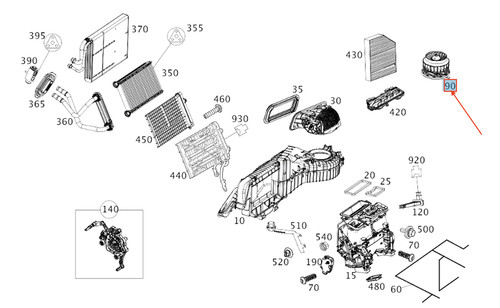 NEW MERCEDES-BENZ C W205 HEATER VENTILATION BLOWER MOTOR LHD ...