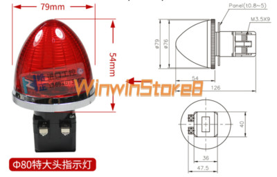 1PCS NEW FOR TEND Extra Large Indicator Light TPL-307-R DC24V | eBay