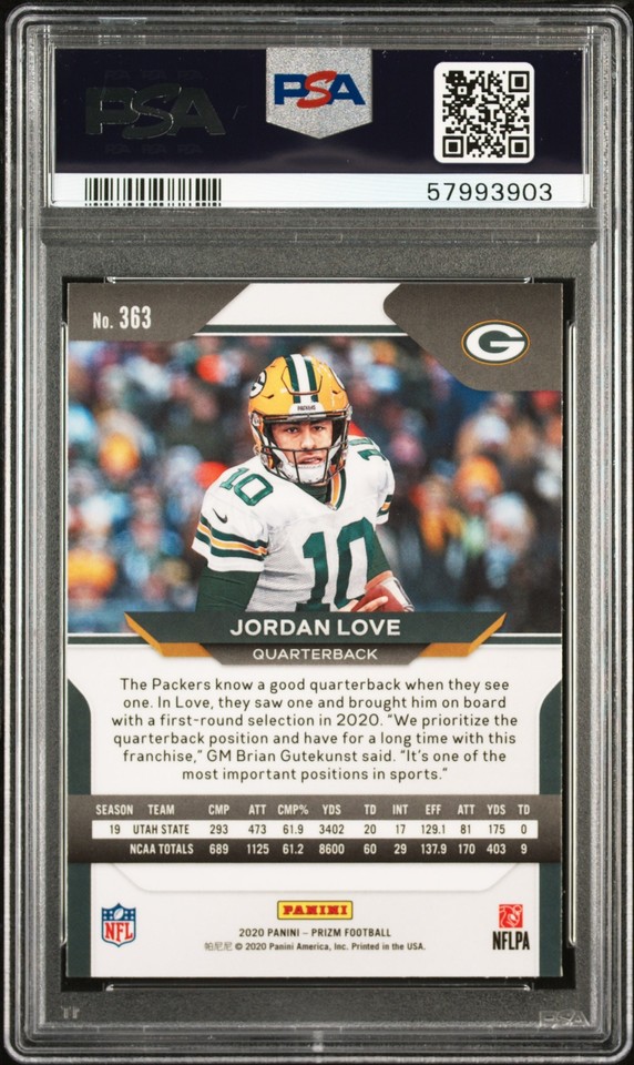 2020 PANINI PRIZM #363 JORDAN LOVE PSA 10 | eBay