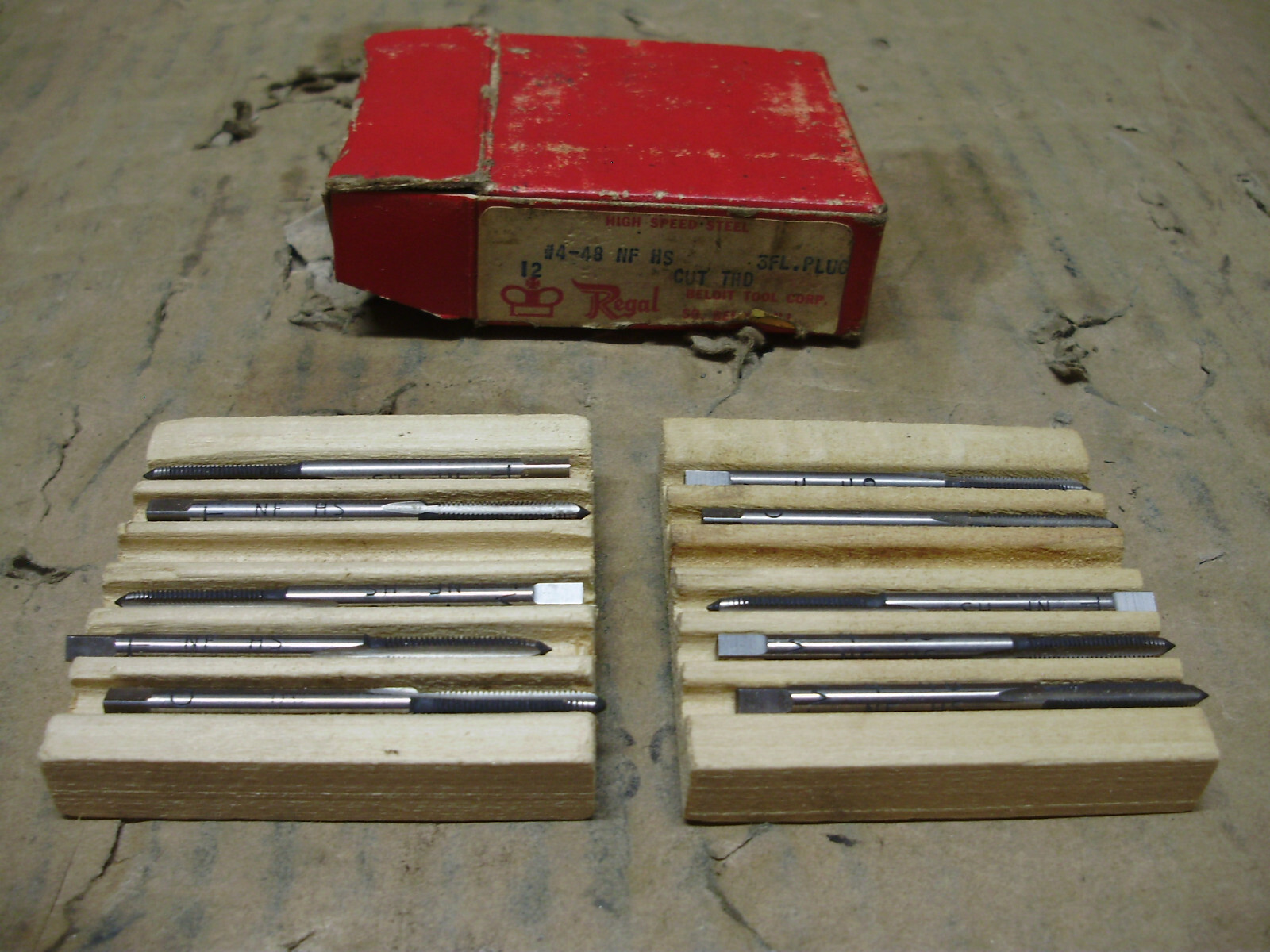 Regal Beloit Tool Corp 4-48 NF High Speed Steel 3 Flute Taps, New, Lot ...