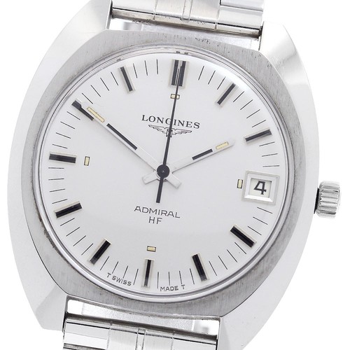 LONGINES Admiral 2304-2-6952 Date Cal.6952 Silver Dial Hand Winding Men ...