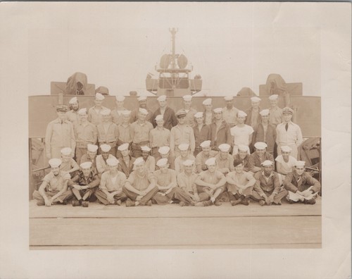 WW2 USS Gen. Freeman 1945 Sailors Group Aboard Naval Ship WWII Original ...