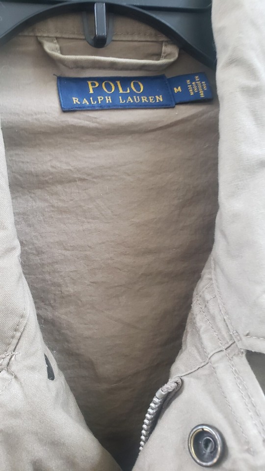 Pre-owned Rare Polo RRL VTG style Military jacket khaki TIGER Sz M | eBay