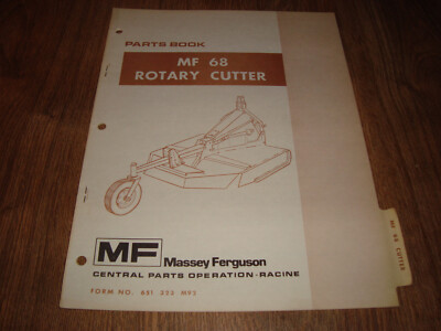 Massey Ferguson MF 68 Rotary Cutter Parts Book Form No. 651 323 M92 | eBay