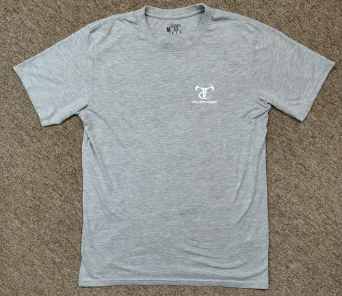 TRUETIMBER T-Shirt Men's Medium Gray Shotgun Shell Flag Deer Graphic ...