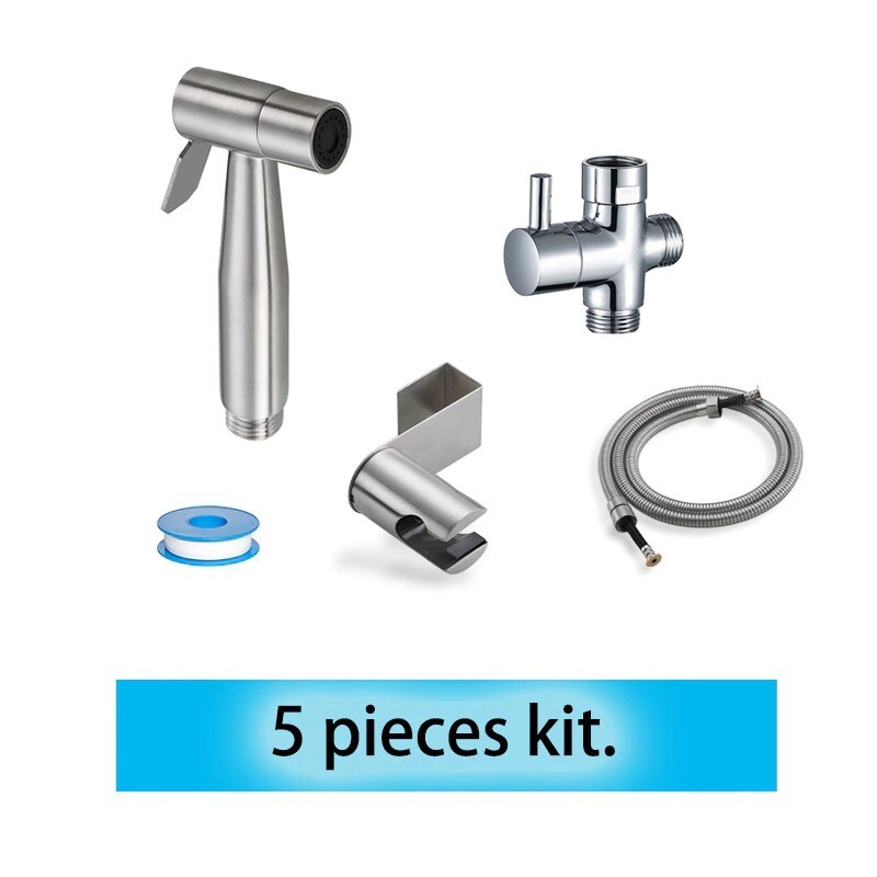 Handheld Bidet Toilet Sprayer Set Kit Stainless Steel Hand Shower Head ...