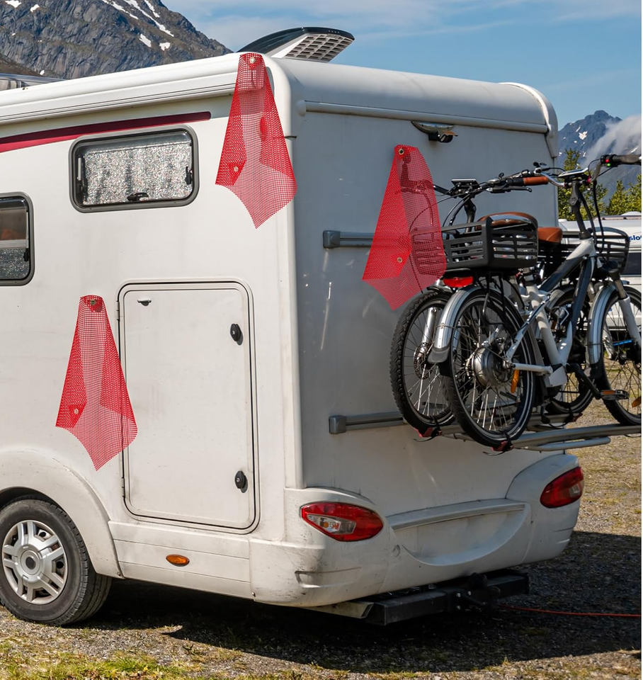 12PCS DOT-Compliant Oversize Load Warning Flags with Metal Grommets for ...