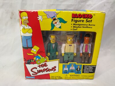 Vintage. The Simpsons Blocko figure set Carl Burns Smithers Playmates ...