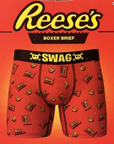 New Reese's Peanut Butter SWAG Mens Boxer Briefs with Novelty Box Size ...