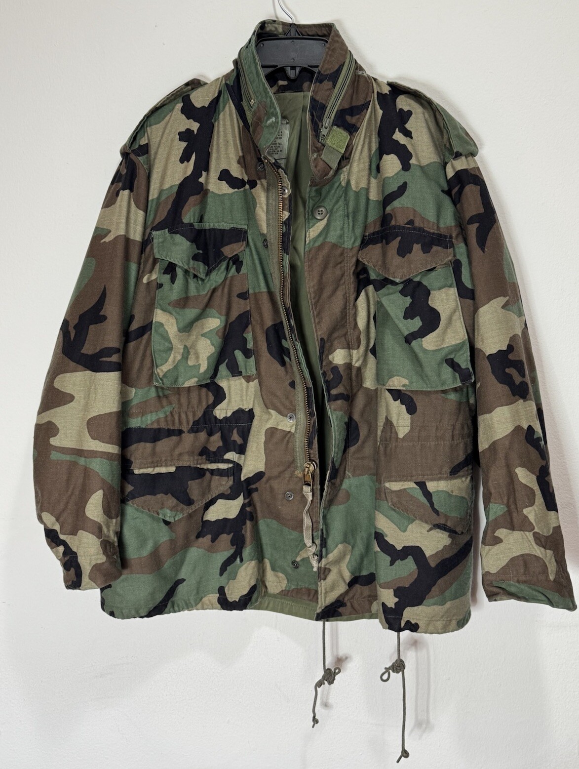 Vintage US Army Military Camouflage Cold Weather Coat… - Gem