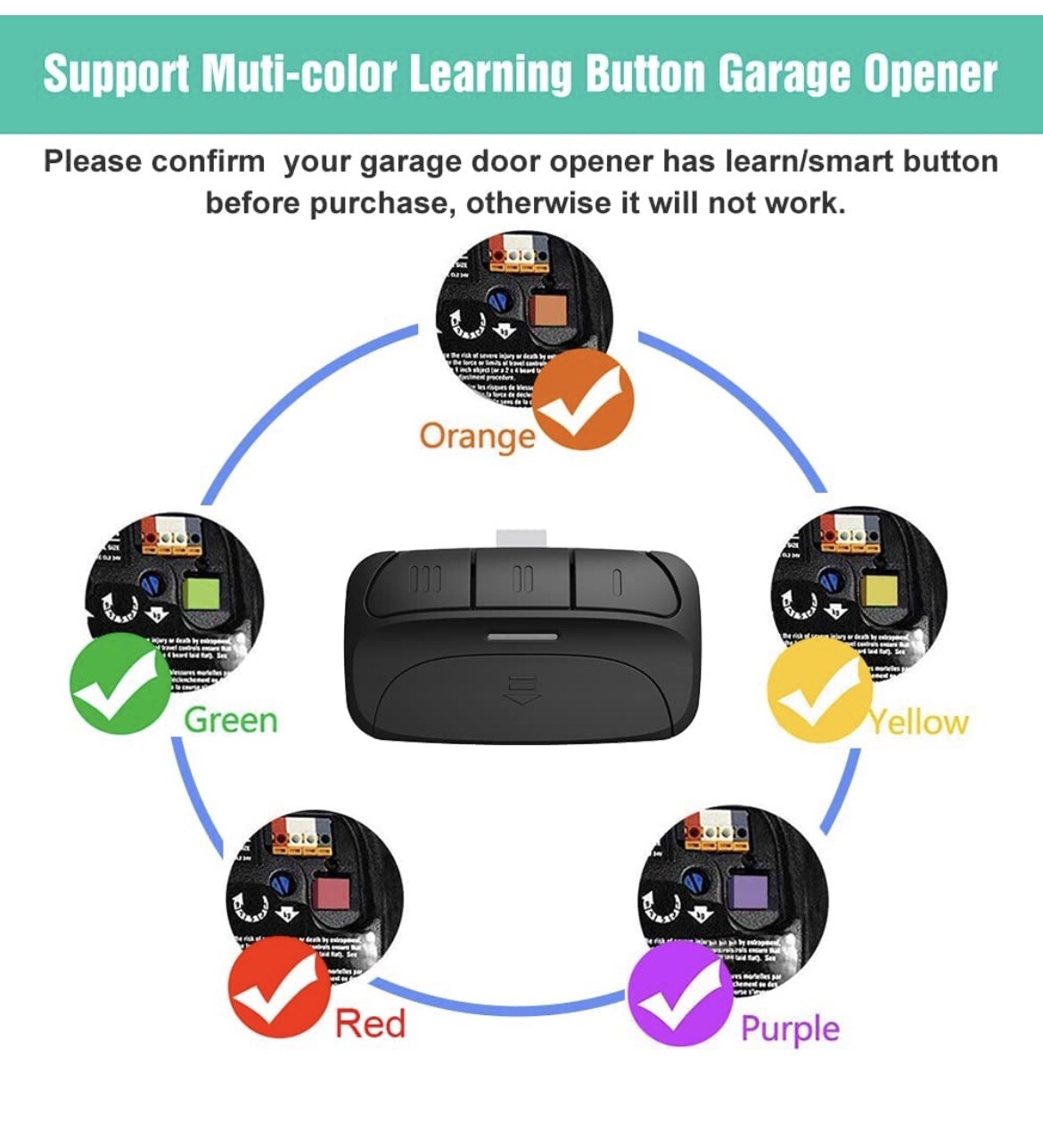 Universal Three Button Garage Door Opener Remote SM24MAX Liftmaster ...