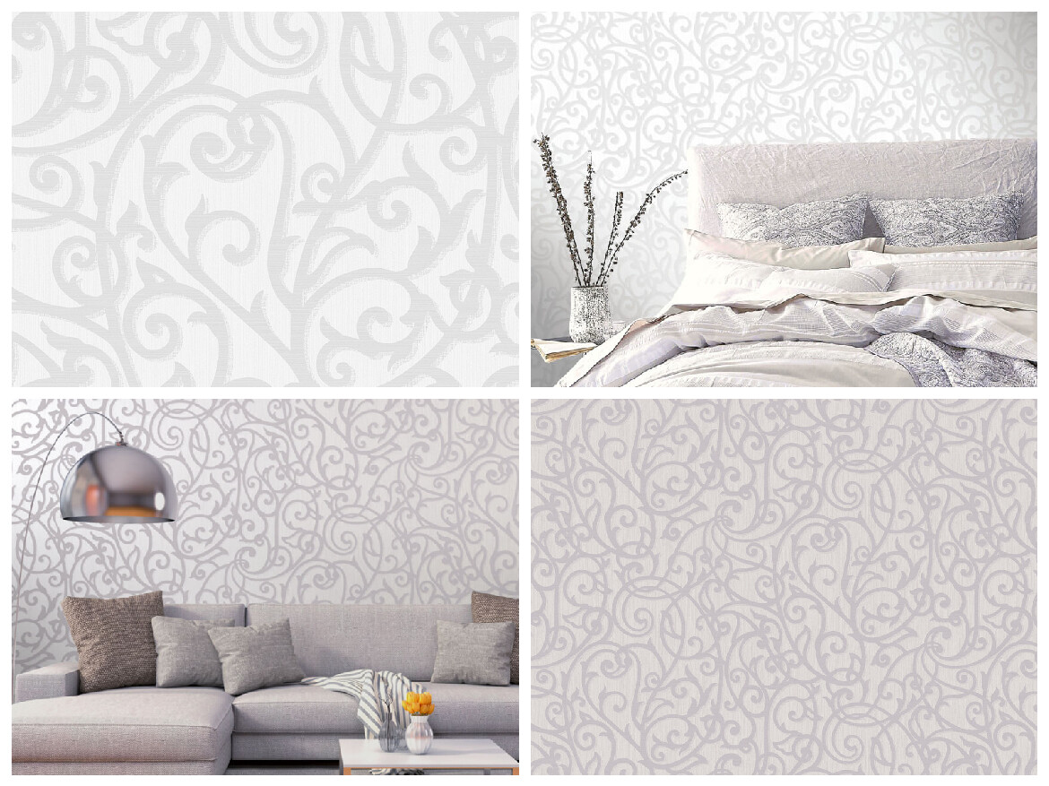 Paintable Wallpaper With Swirl Design