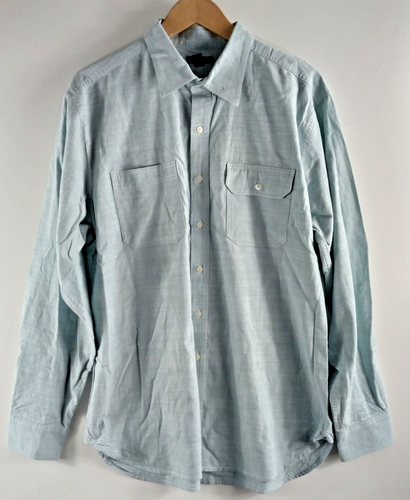 Gap Button Up Shirt Men's Size XL Light Blue Solid Long Sleeve Classic ...