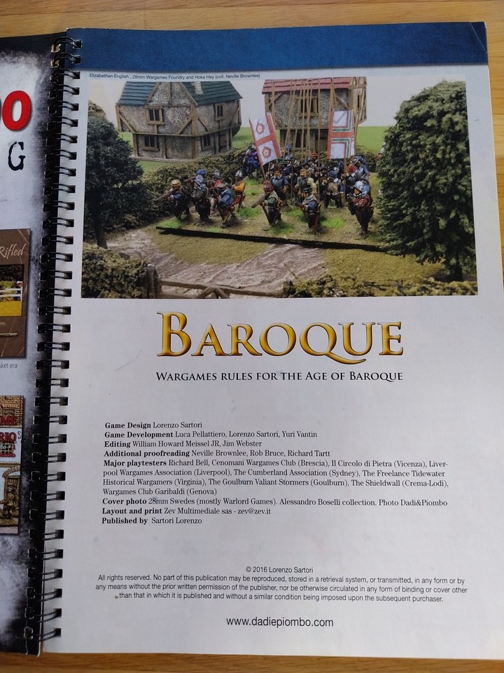 Baroque Miniature Wargames Rules. Europe At War 1550-1700 | eBay UK