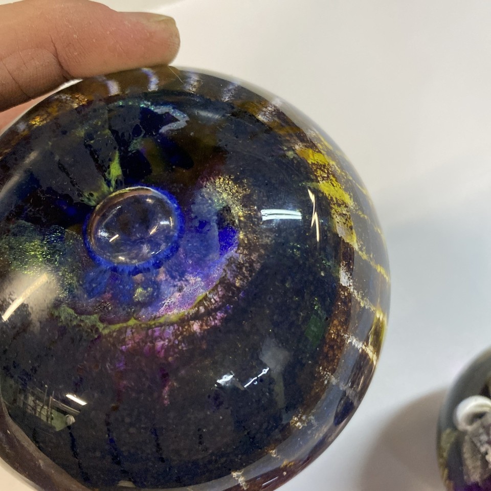 Vintage Artist Signed Glass Paperweights | eBay
