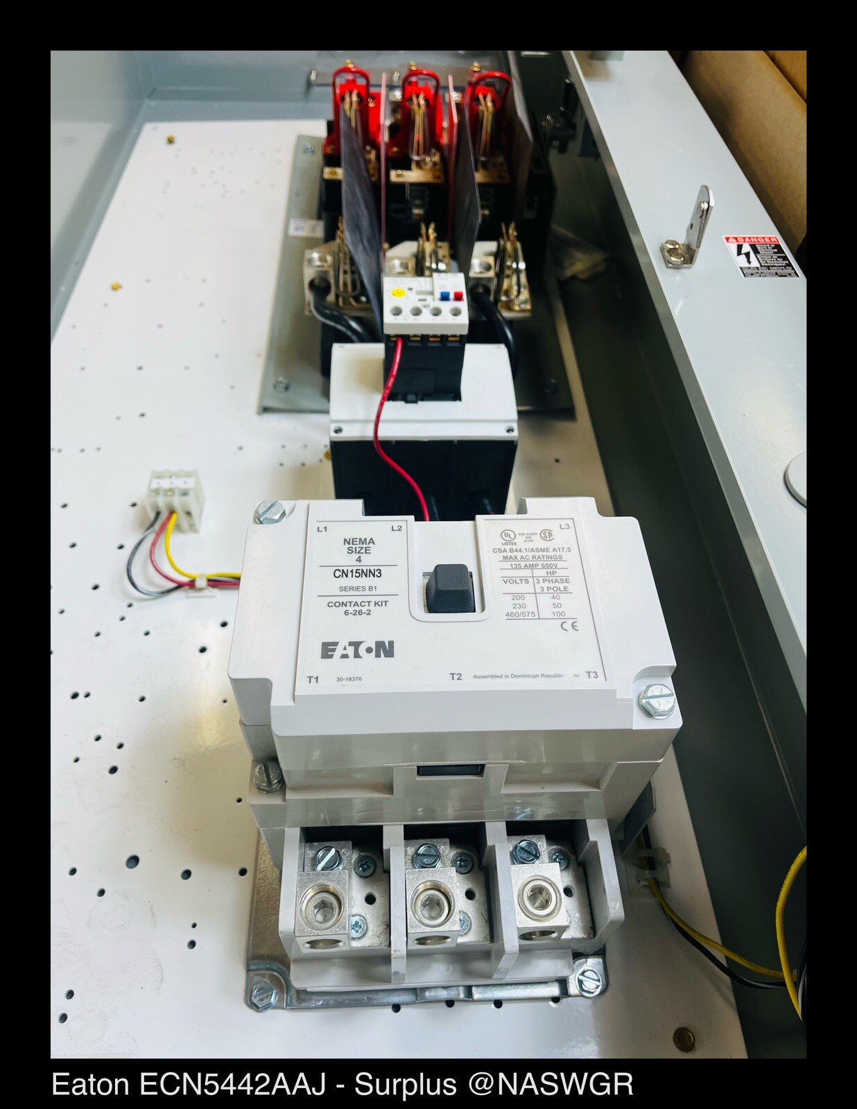 Eaton ECN5442AAJ SIZE 4 Combo Fusible Pump Panel 200 amp 600v 3R ...