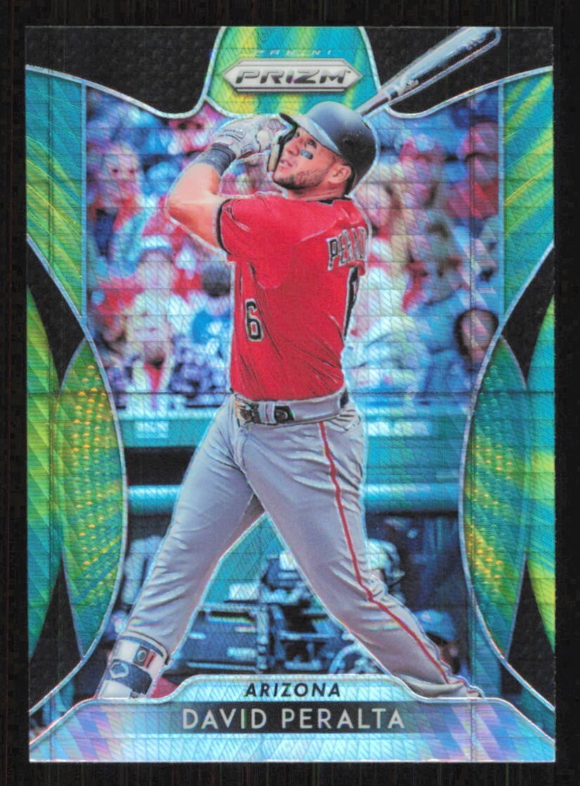 2019 Prizm DAVID PERALTA Green Yellow Baseball card ARIZONA ...
