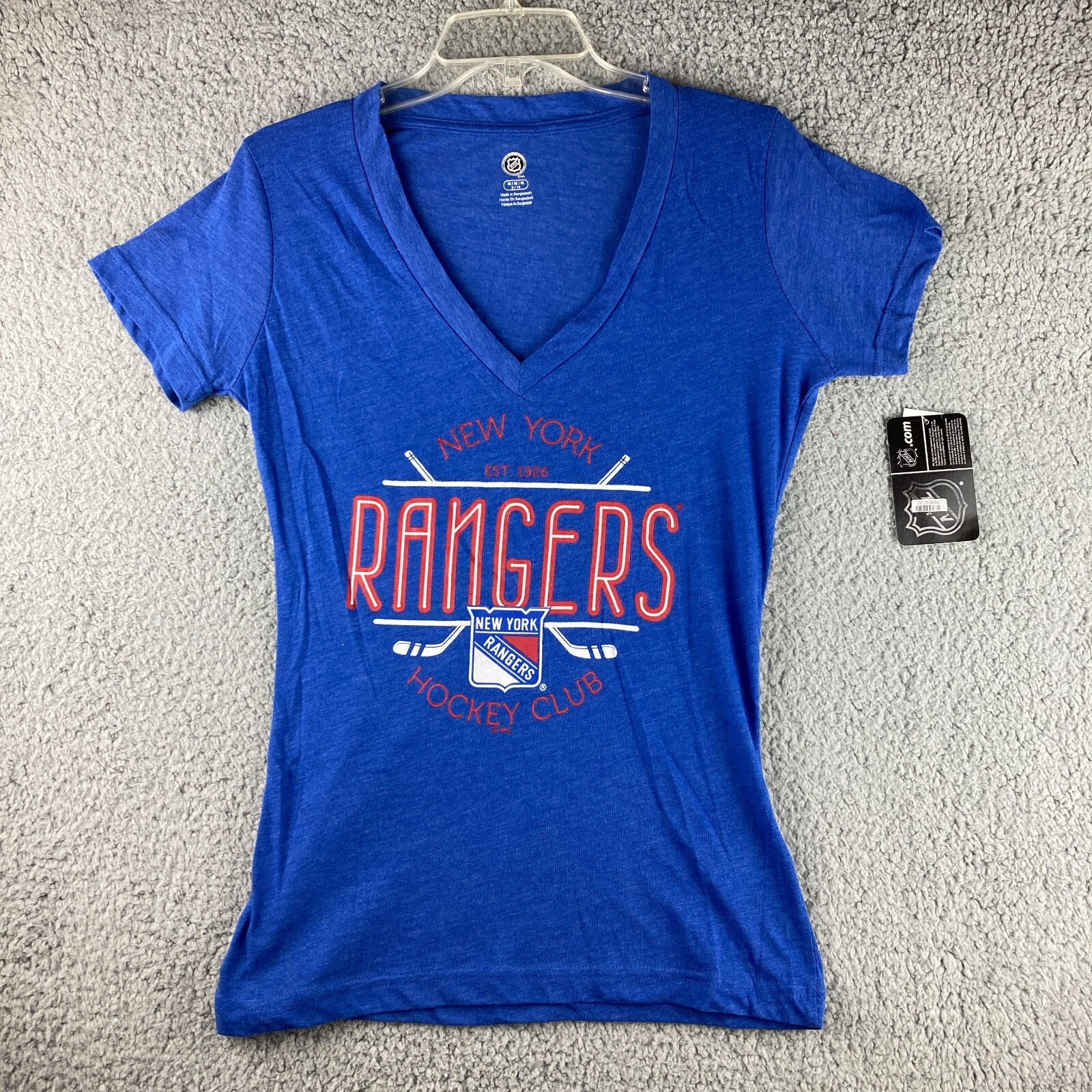 New York Rangers T-Shirt Womens M 8/10 Blue Hockey Tee Short Sleeve NHL ...