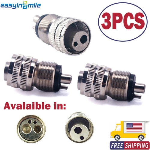 3PC Dental High Speed Handpiece Tube Hose Adapter Changer Converter 4-2 ...