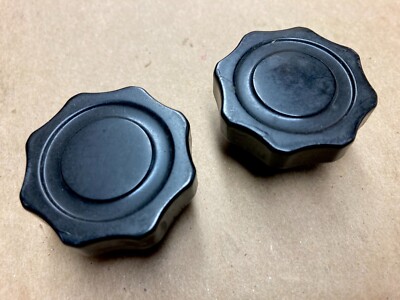 2X BAKELITE EQUIPMENT CONTROL KNOBs 1-3/8" DIA - 11/16" H - 1/4" SHAFT ...
