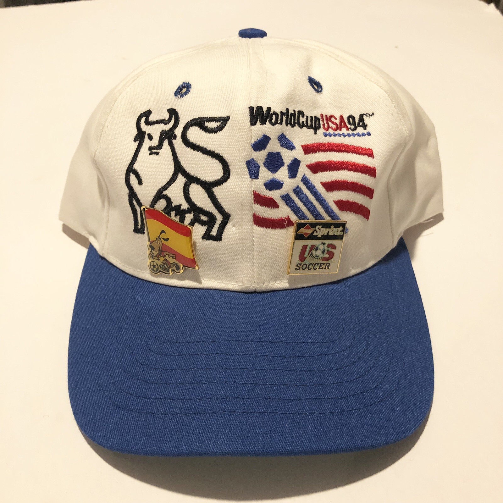 Vintage World Cup 94' USA Soccer Hat Snapback Men's One Size 90s w Pins ...