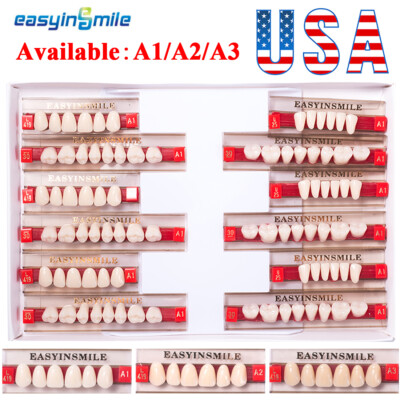 A1/A2/A3 Shade Dental Denture Acrylic Resin Teeth Set/Anterior ...
