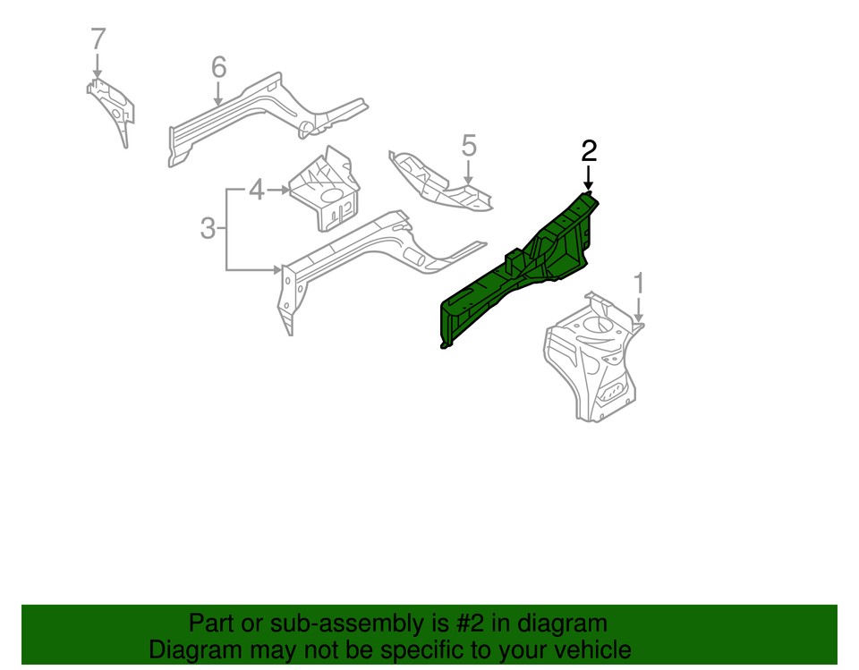 Genuine Nissan Apron Reinforced 64181-JM01A | eBay