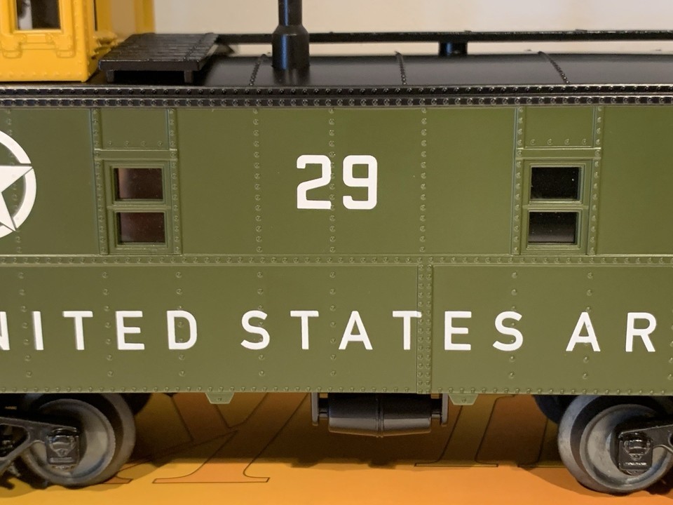 MTH (RAILKING SCALE) U.S. ARMY STEEL CABOOSE 30-77321! O GAUGE US ...