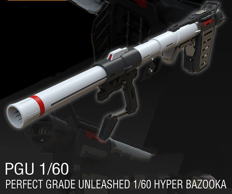 12" Hyper Bazooka 1/60 Model kit for PG Unleashed RX-78-2 white | eBay
