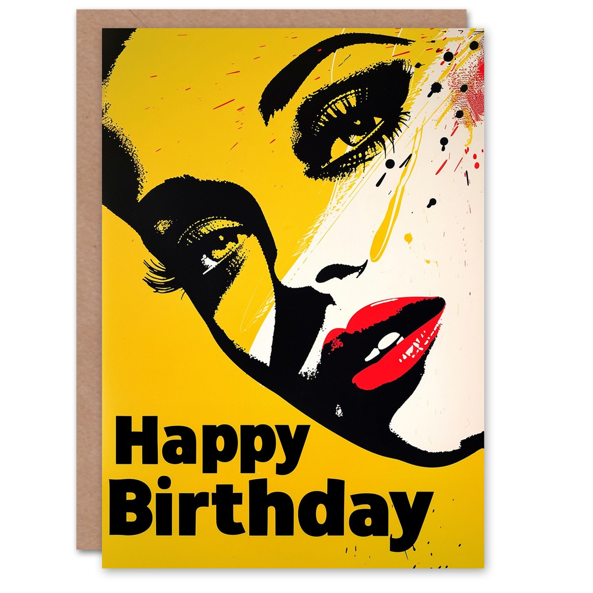 Lipstick Make Up Birthday Card