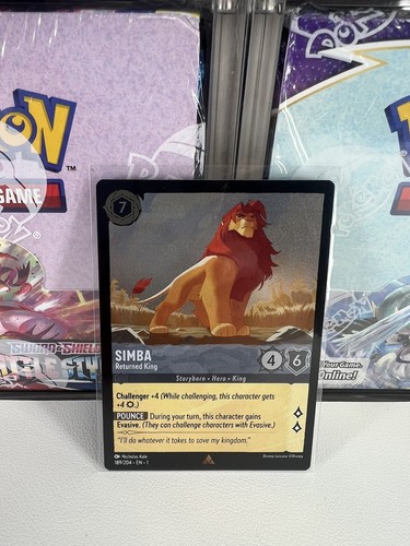 Simba 189/204 Rare COLD FOIL Disney Lorcana - The First Chapter ...