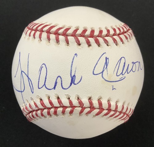 Hank Aaron Signed Baseball Bud Selig Atlanta Braves Autograph WSC HOF ...