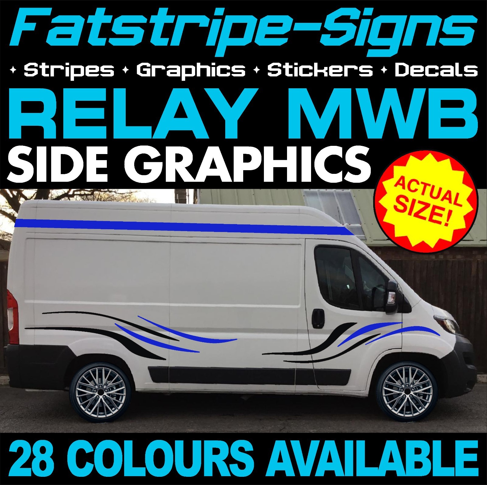 to fit CITROEN RELAY L2 MWB GRAPHICS STICKERS STRIPES DECALS CAMPER ...