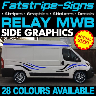 fits Citroen Relay Graphics Stripes Stickers Decals Camper Van Motohome ...
