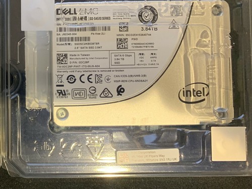 DC29P DELL SSDSC2KB038T8R 3.84TB INTEL D3-S4510 6Gb/s SATA 2.5'' SSD ...