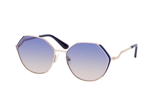 Guess GU7842 32W Gold Blue Glossy Cat Eye Metal Sunglasses Frame 58-17 ...