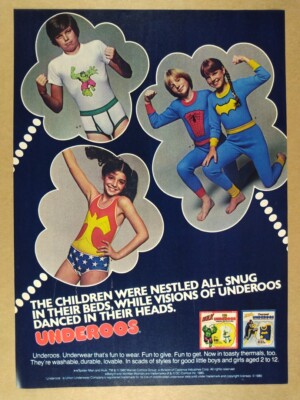 1980 Underoos Hulk Spiderman Wonder Woman vintage print Ad | eBay
