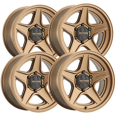 (Set of 4) Method MR319 17x8.5 6x135 +0mm Bronze Wheels Rims 17" Inch ...