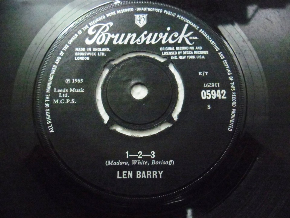 LEN BARRY 0 5942 RARE SINGLE 7" 45 ENGLAND record VG+ | eBay