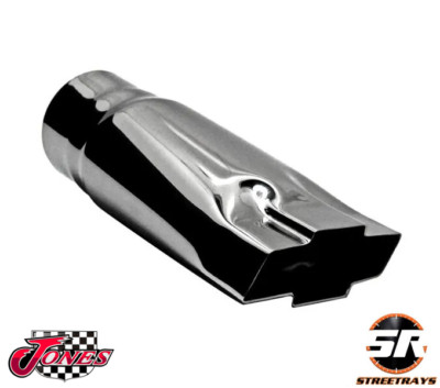 Jones Exhaust Weld-on Chevy Bowtie 9" x 4.75" Tip JCB300-SS Fits 3 ...